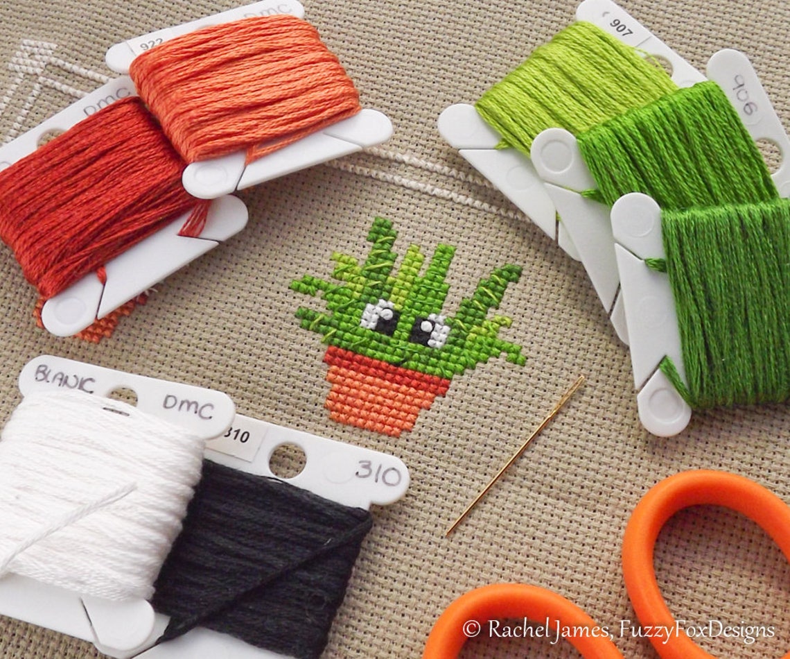Albert the Aloe Cross Stitch Pattern PDF | Prickly but Cute Stitch-a ...