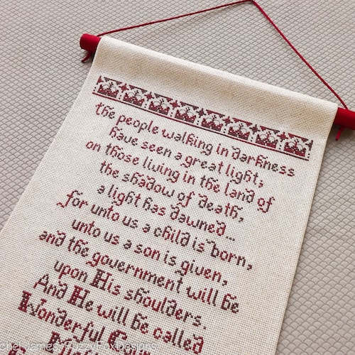 Immanuel Cross Stitch Pattern PDF Christian Christmas Cross - Etsy