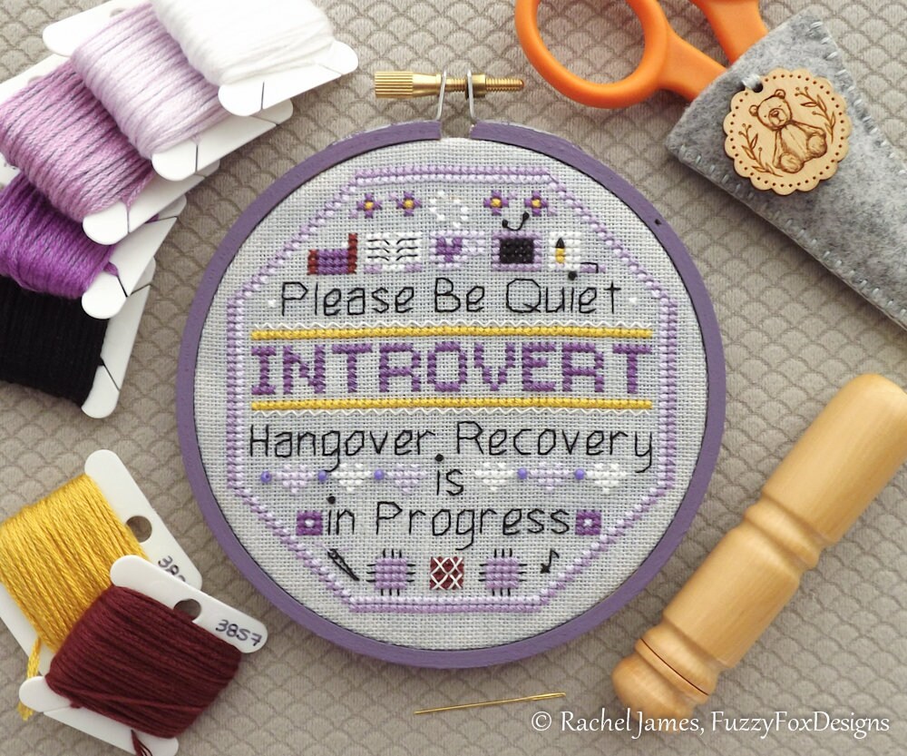 Introvert Hangover Cross Stitch Pattern PDF Introvert Cross - Etsy ...