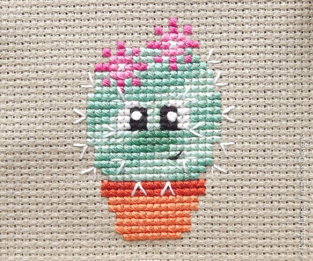 Freja the Cactus Cross Stitch Pattern PDF | Prickly but Cute Stitch-a ...