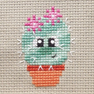 Freja the Cactus Cross Stitch Pattern PDF | Prickly but Cute Stitch-a ...