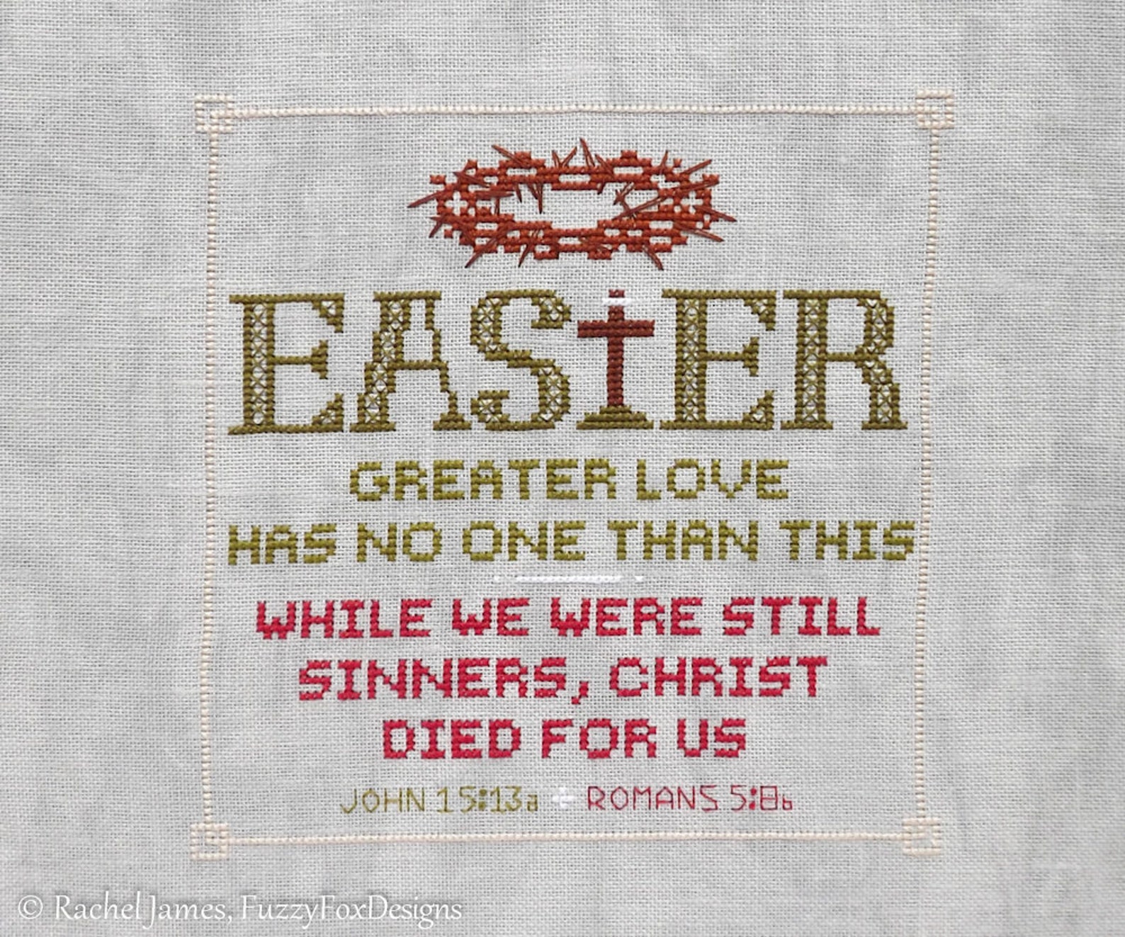 Easter Cross Stitch Pattern PDF | Easter Decorative Tile Counted Cross ...