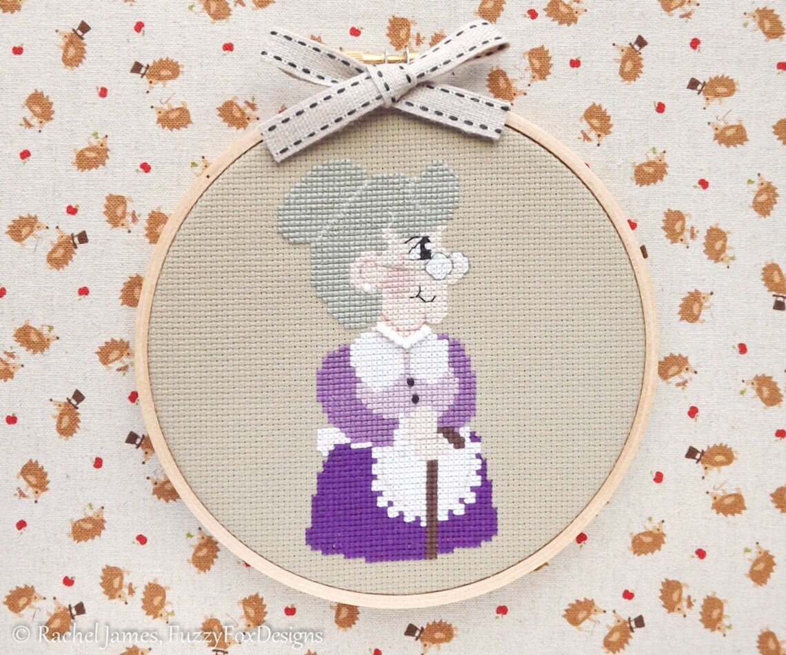 Little Red's Grandma Cross Stitch Pattern PDF | Little Red Fairy Tale ...