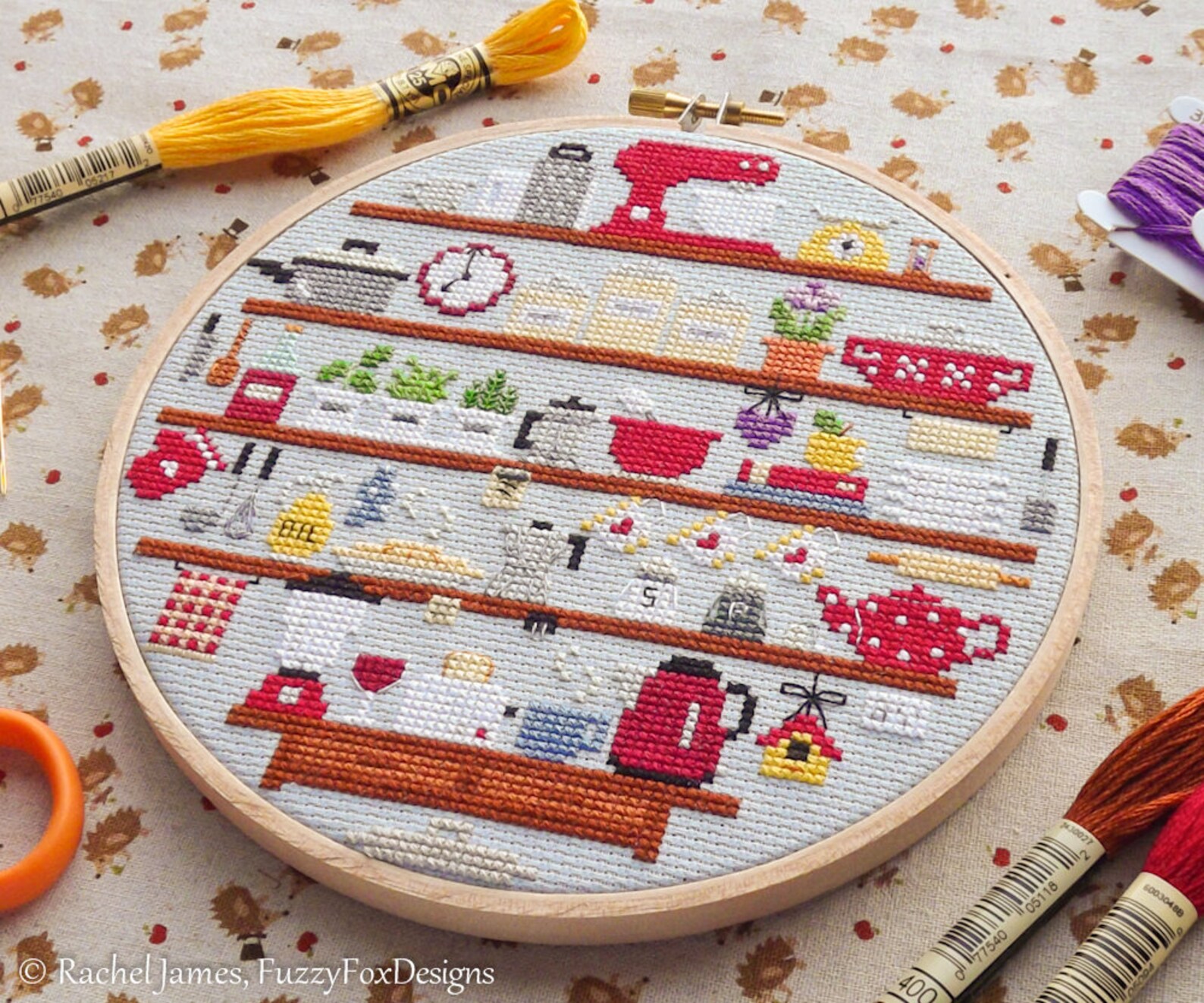 Cute Kitchen Cross Stitch Pattern PDF | Cute Room Cross Stitch Series ...