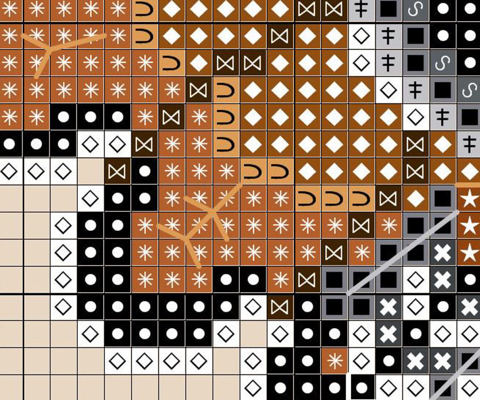 Turkey Cross Stitch Pattern PDF Mr Gobbles the Turkey Cute - Etsy