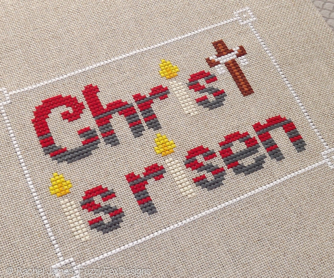 Easter Cross Stitch Pattern PDF | Christ is Risen Cross Stitch - Etsy