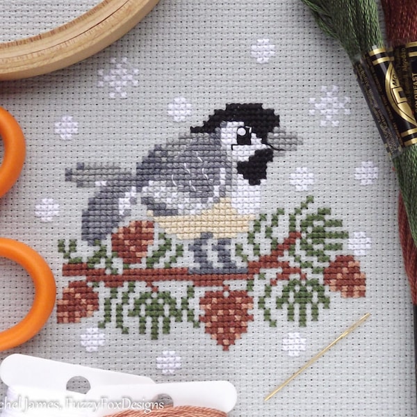 Chickadee Cross Stitch Pattern - Etsy