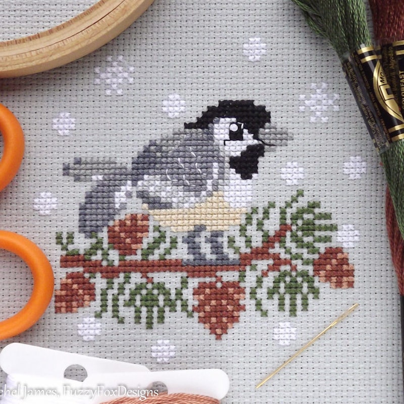 Chickadee Cross Stitch Pattern - Etsy