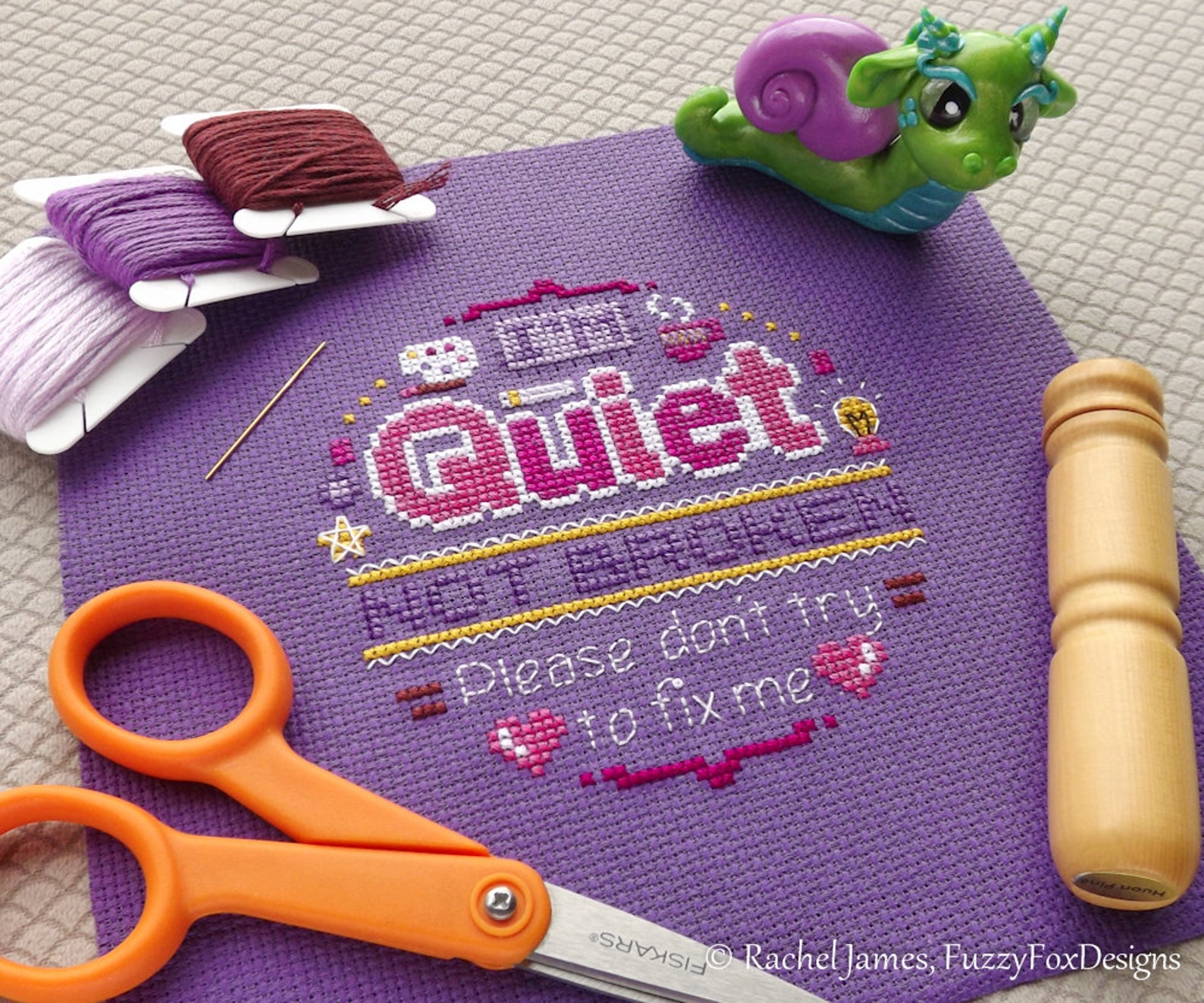I'm Quiet Cross Stitch Pattern PDF Introvert Cross | Etsy