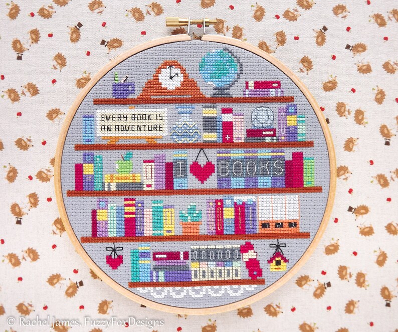Book Lover's Shelf Bookshelf Cross Stitch Pattern PDF - Etsy