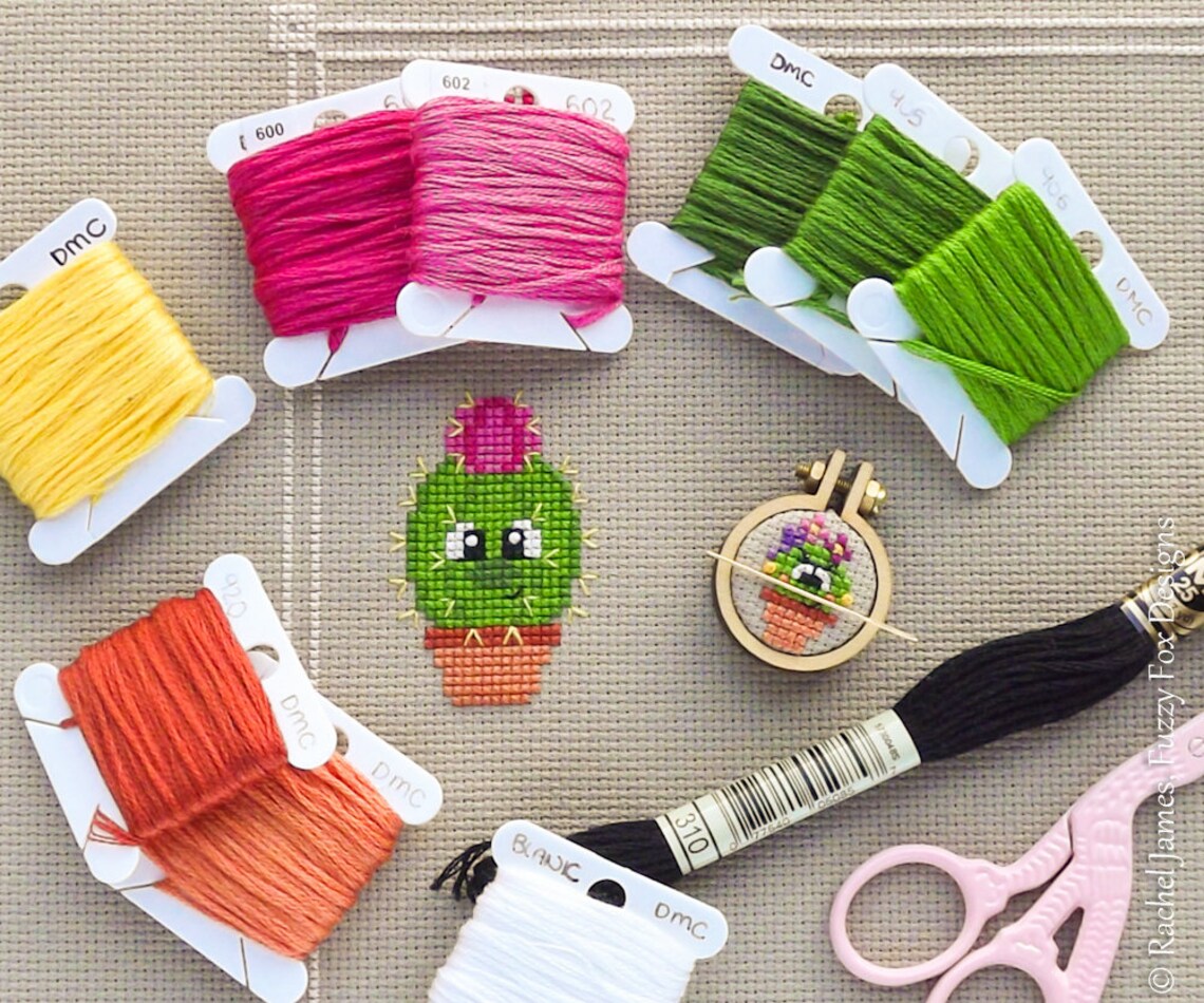 Ruby the Ball Cactus Cross Stitch Pattern PDF Prickly but | Etsy