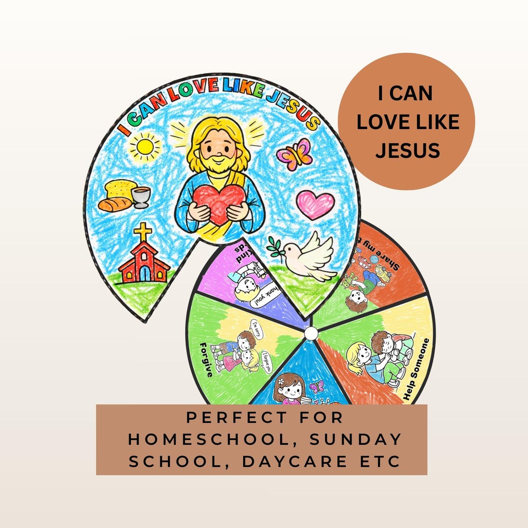 I Can Love Like Jesus Activity Sheet Printable, Kids Bible Worksheet ...