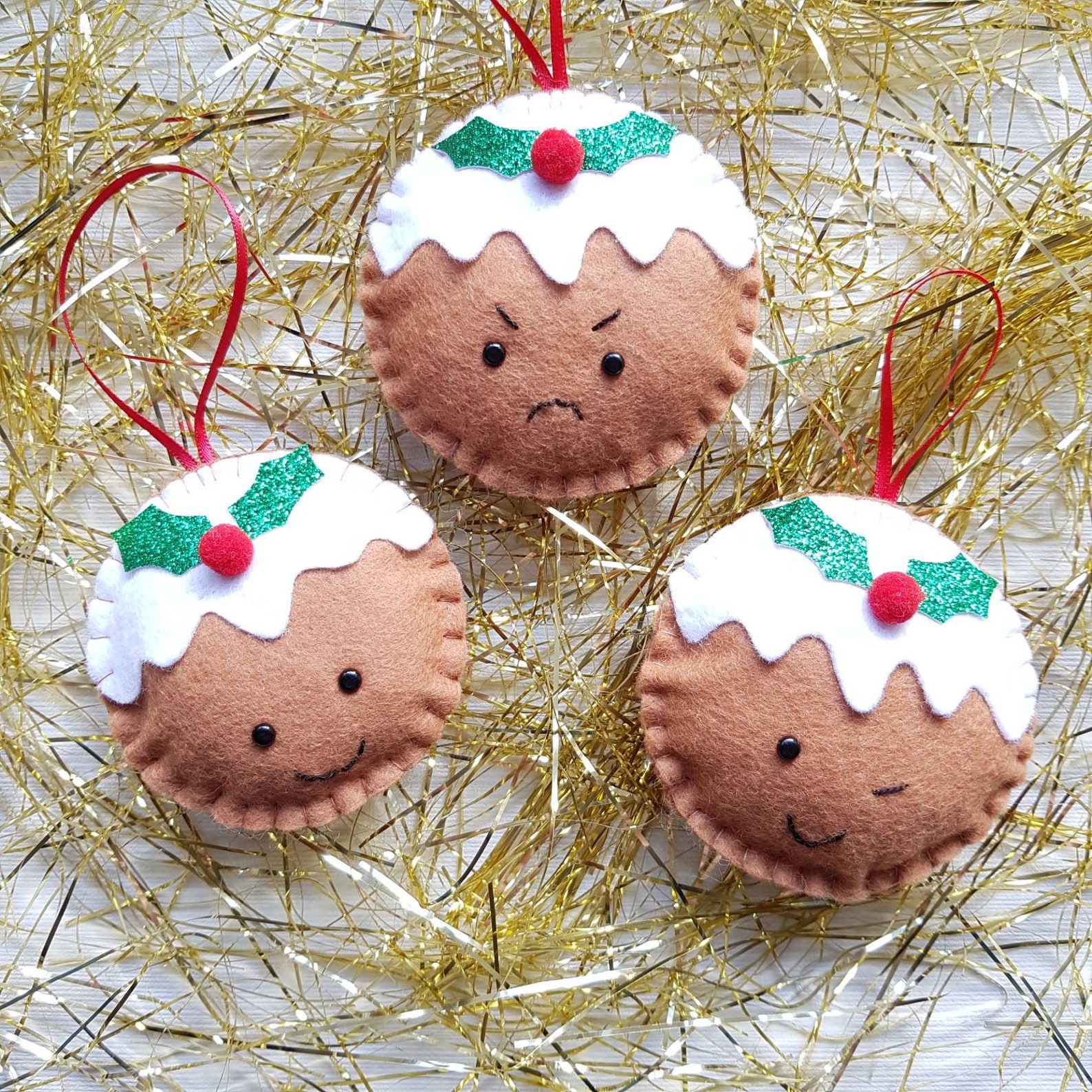 Christmas Pudding Tree Decoration | Etsy