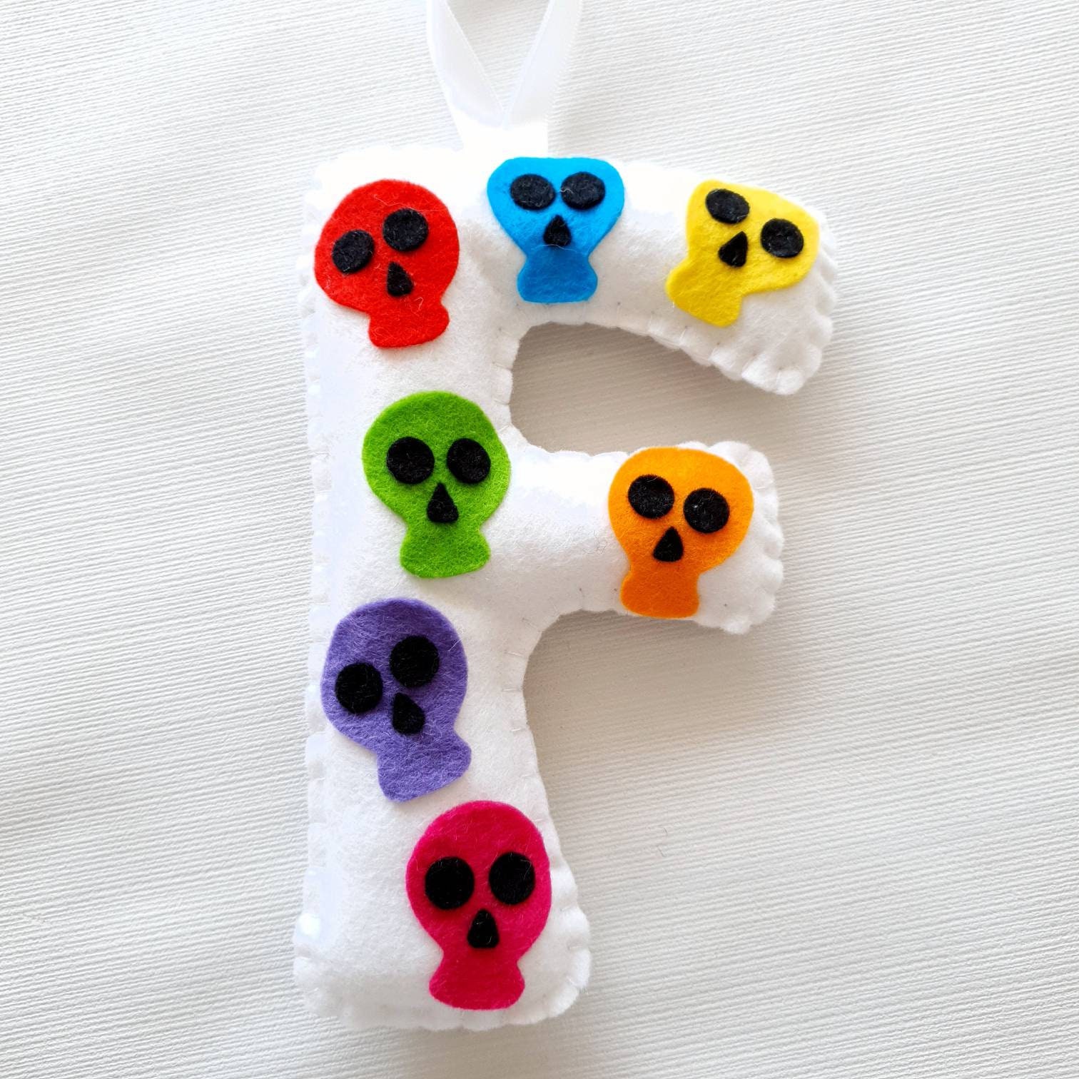 Personalised Hanging Letter. 18cm Decorated Felt Initial. | Etsy