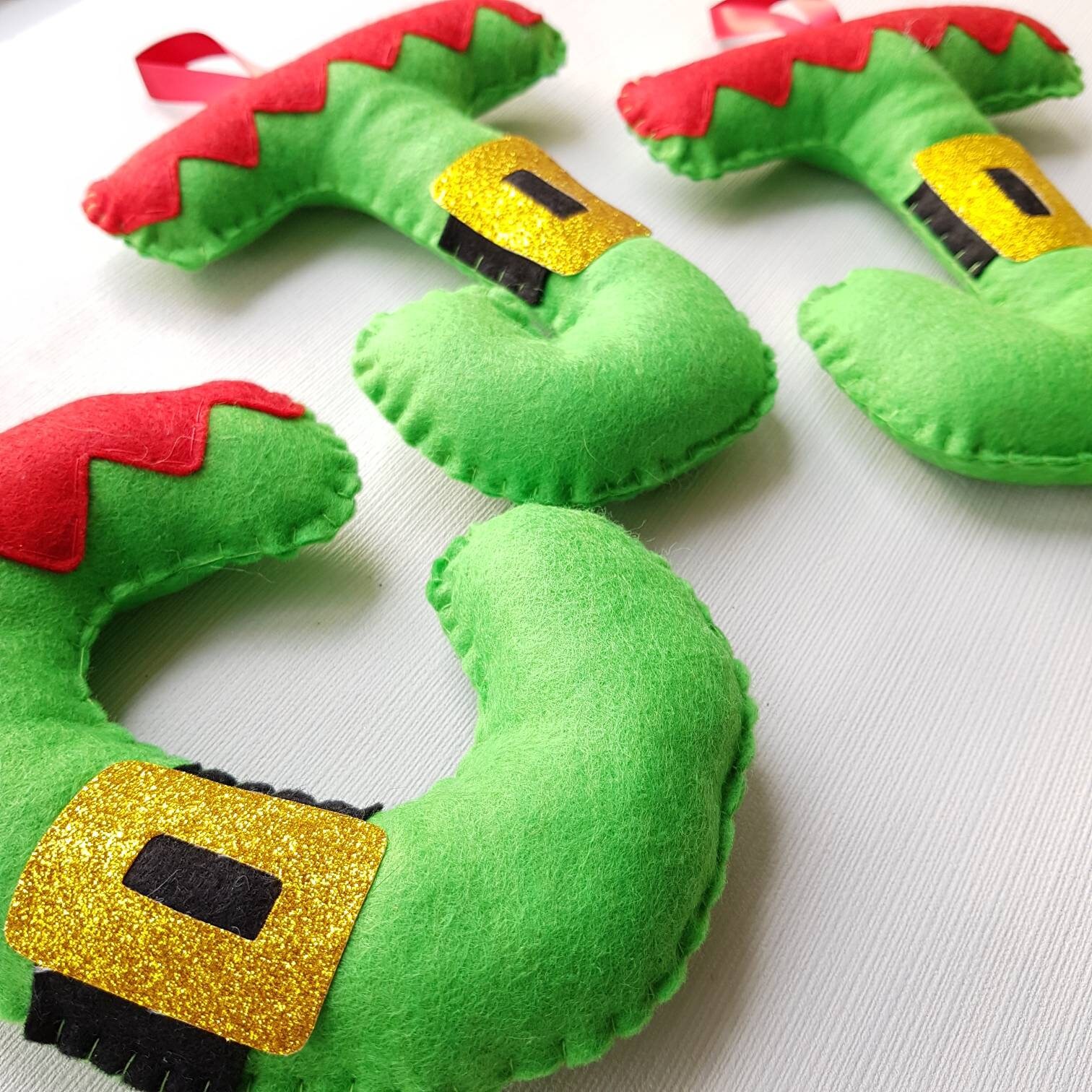 Personalised Christmas Elf Hanging Letter. 18cm Felt Initial. - Etsy UK