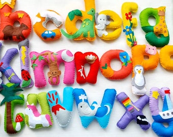 Rainbow ABC Garland. Alphabet Garland. Nursery Wall Decor. - Etsy
