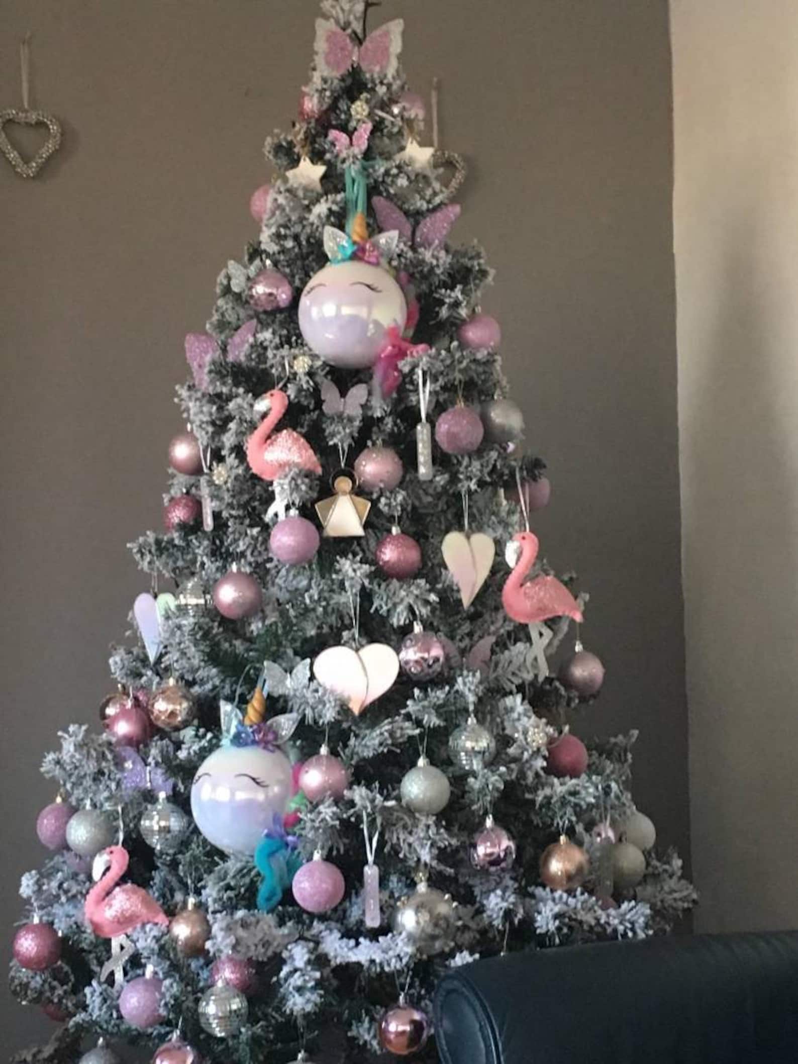 Glitter Flamingo Hanging Decorations Felt Flamingos Flamingo | Etsy UK