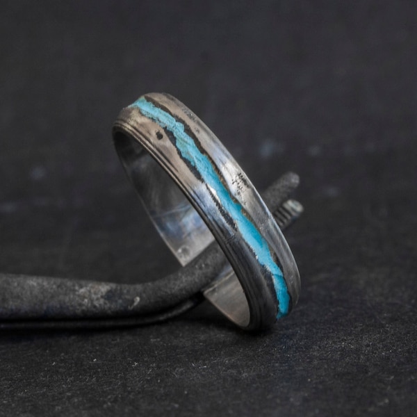 Rustic Silver Ring - Etsy