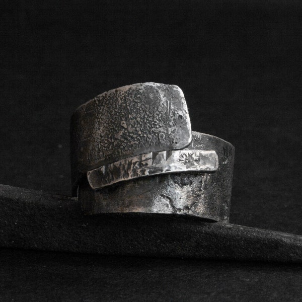 Rustic Silver Ring - Etsy