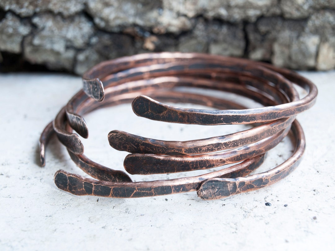 Simple Copper Bangles Stacking Bangles Copper Bangles Bracelets Rustic ...