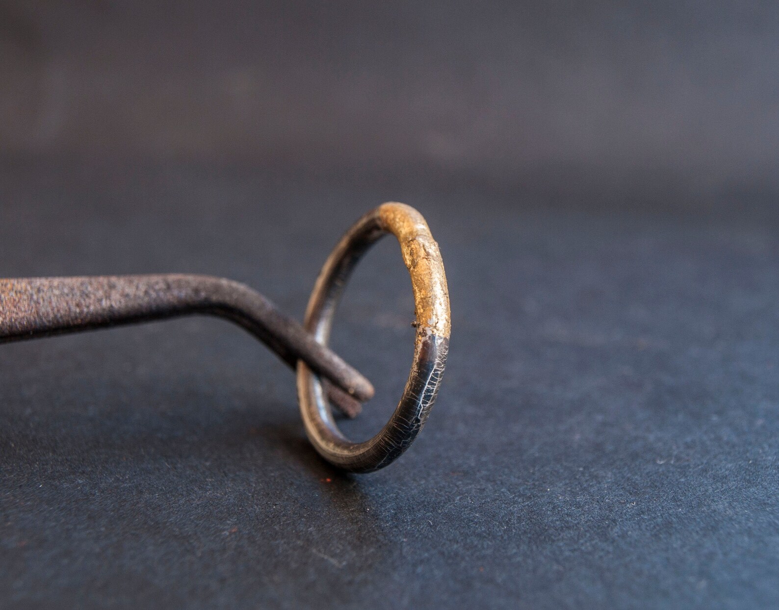 Silver Ring Unisex Silver Ring 24k Golden Organic Silver Ring - Etsy