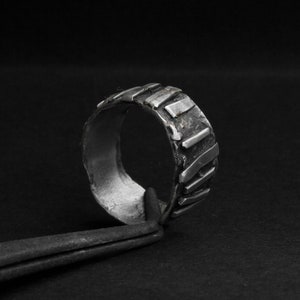 Rustic Silver Ring Oxidized Silver Organic Silver Ring Handmade Silver ...