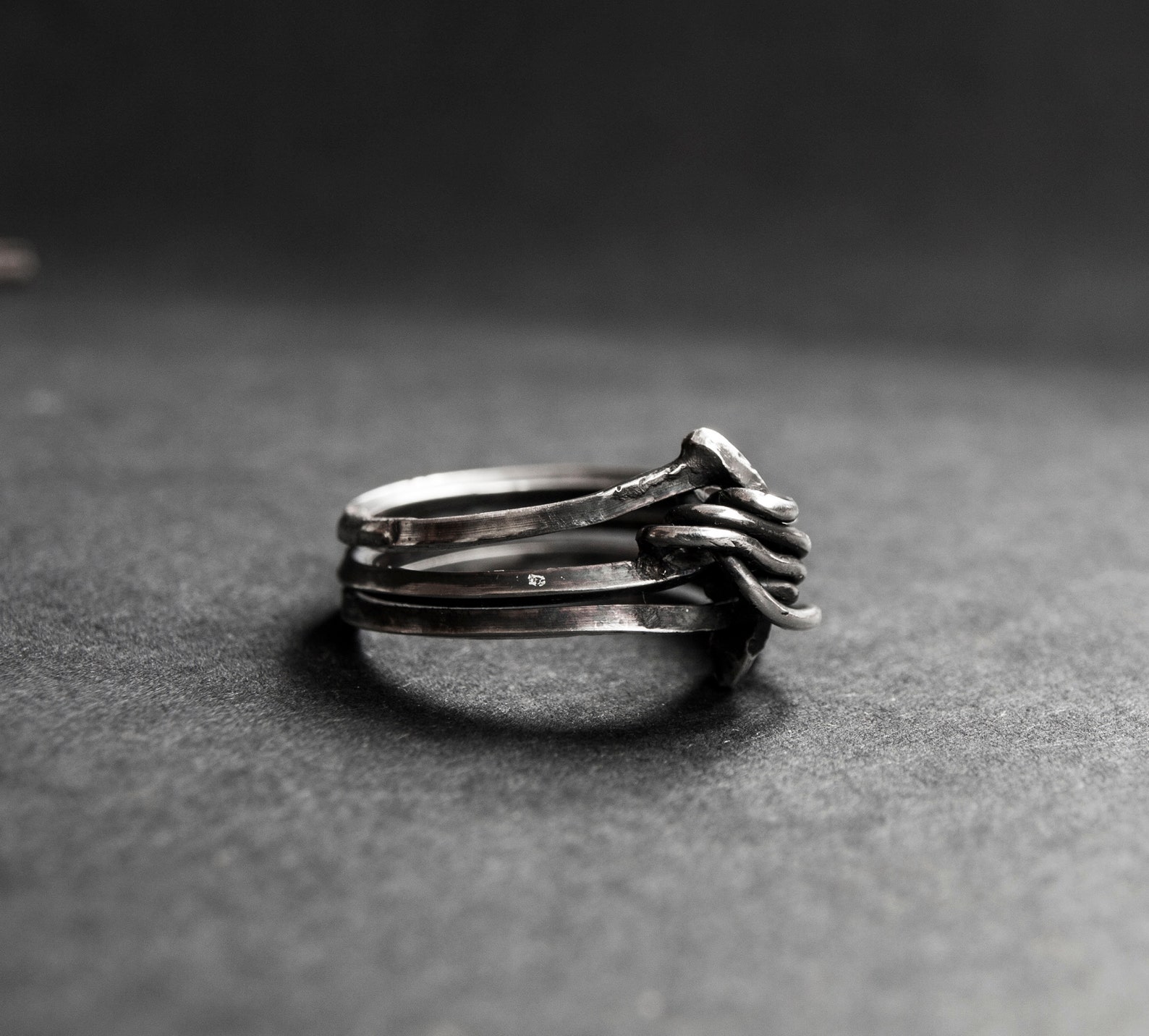 Rustic Silver Jewelry Silver Band Ring Organic Ring Silver - Etsy