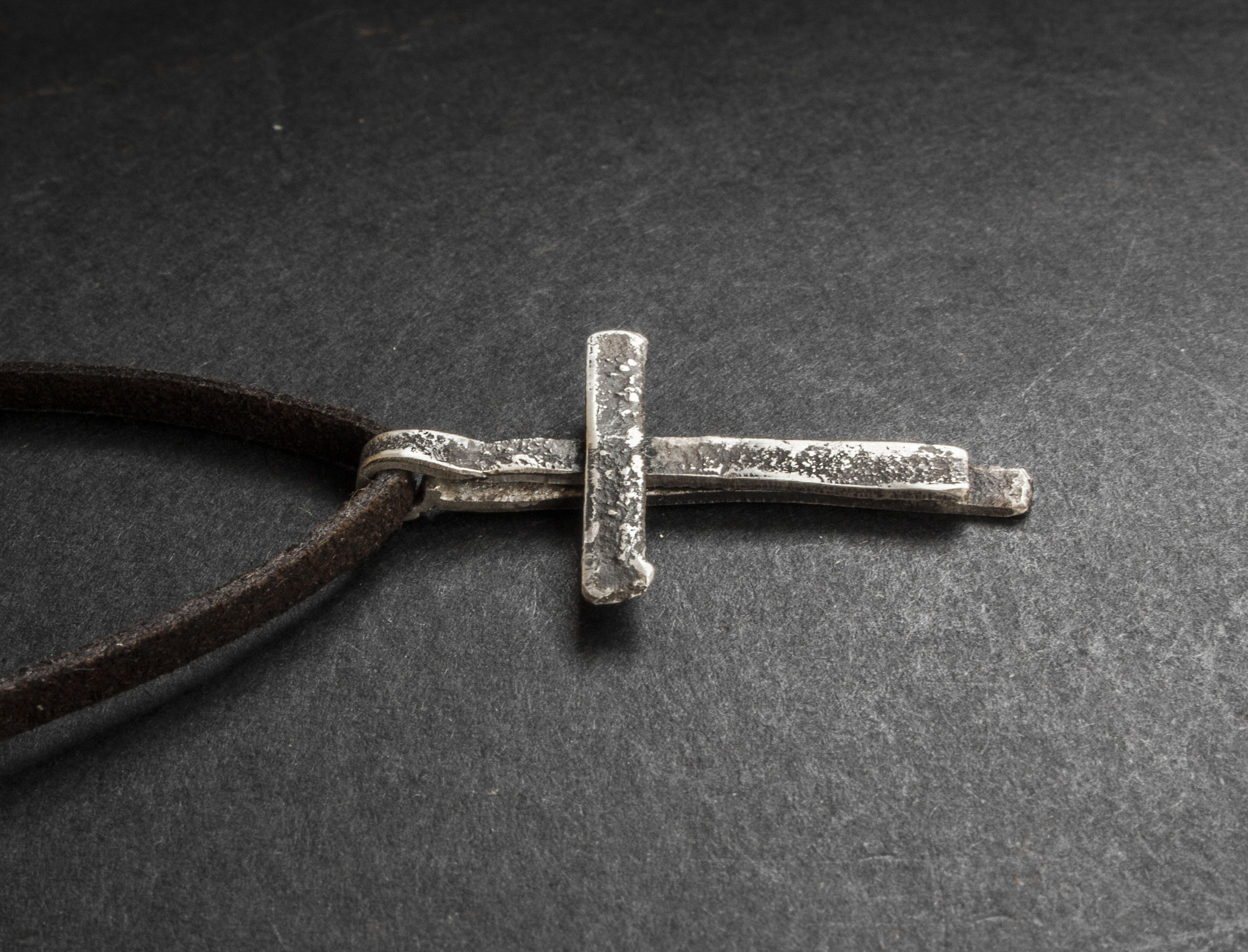 Cross Necklace / Rustic Cross / Silver Necklace Cross / Rustic | Etsy