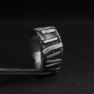 Rustic Silver Ring Oxidized Silver Organic Silver Ring Handmade Silver ...