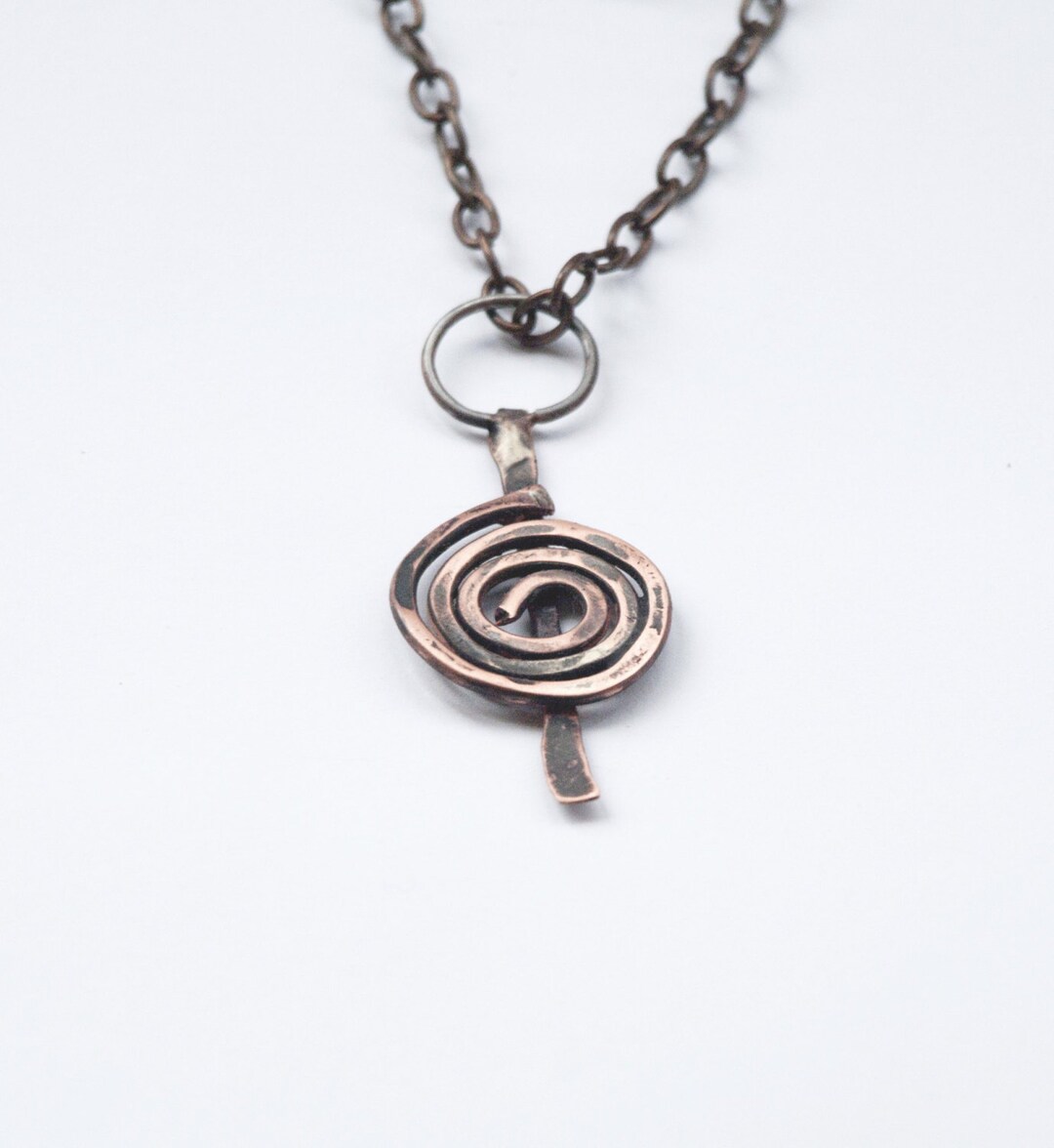 Copper Jewelry Pendant Patina Jewelry Spiral Pendant Spiral Pendant ...
