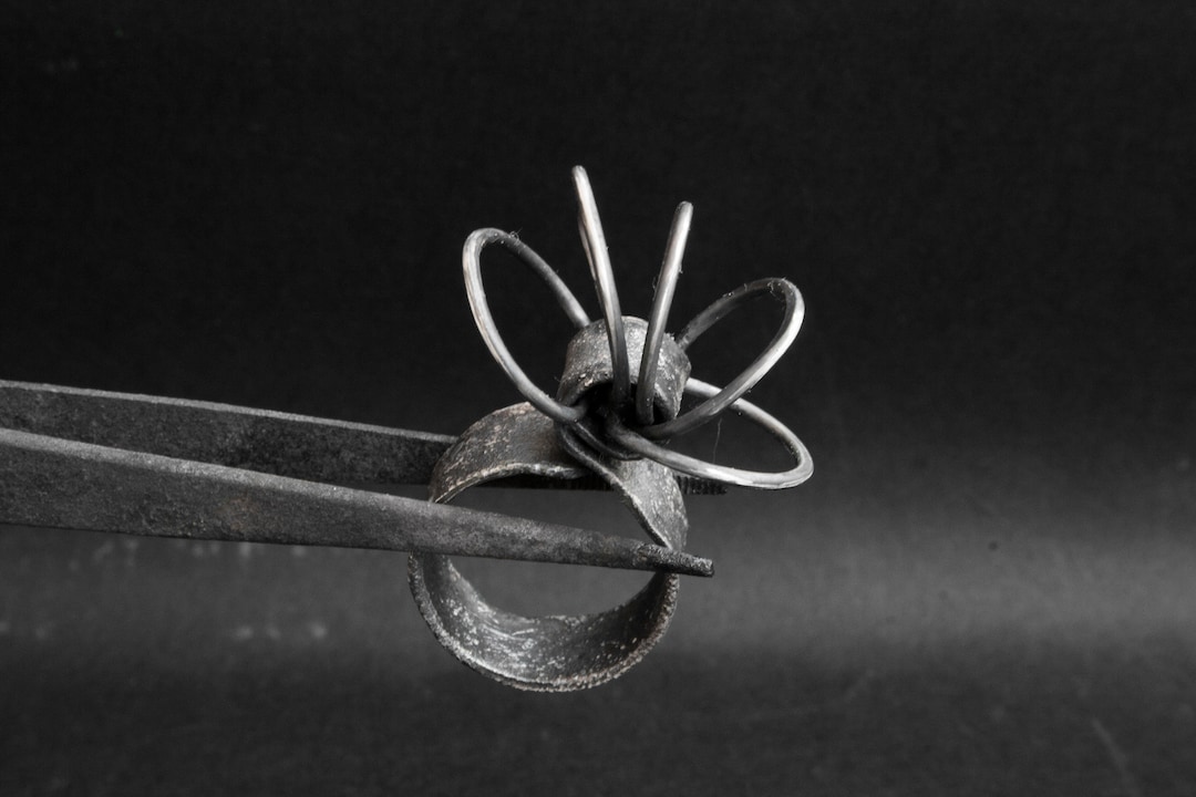 Abstract Silver Ring Art Ring Silver Oxidized Silver Organic Ring ...