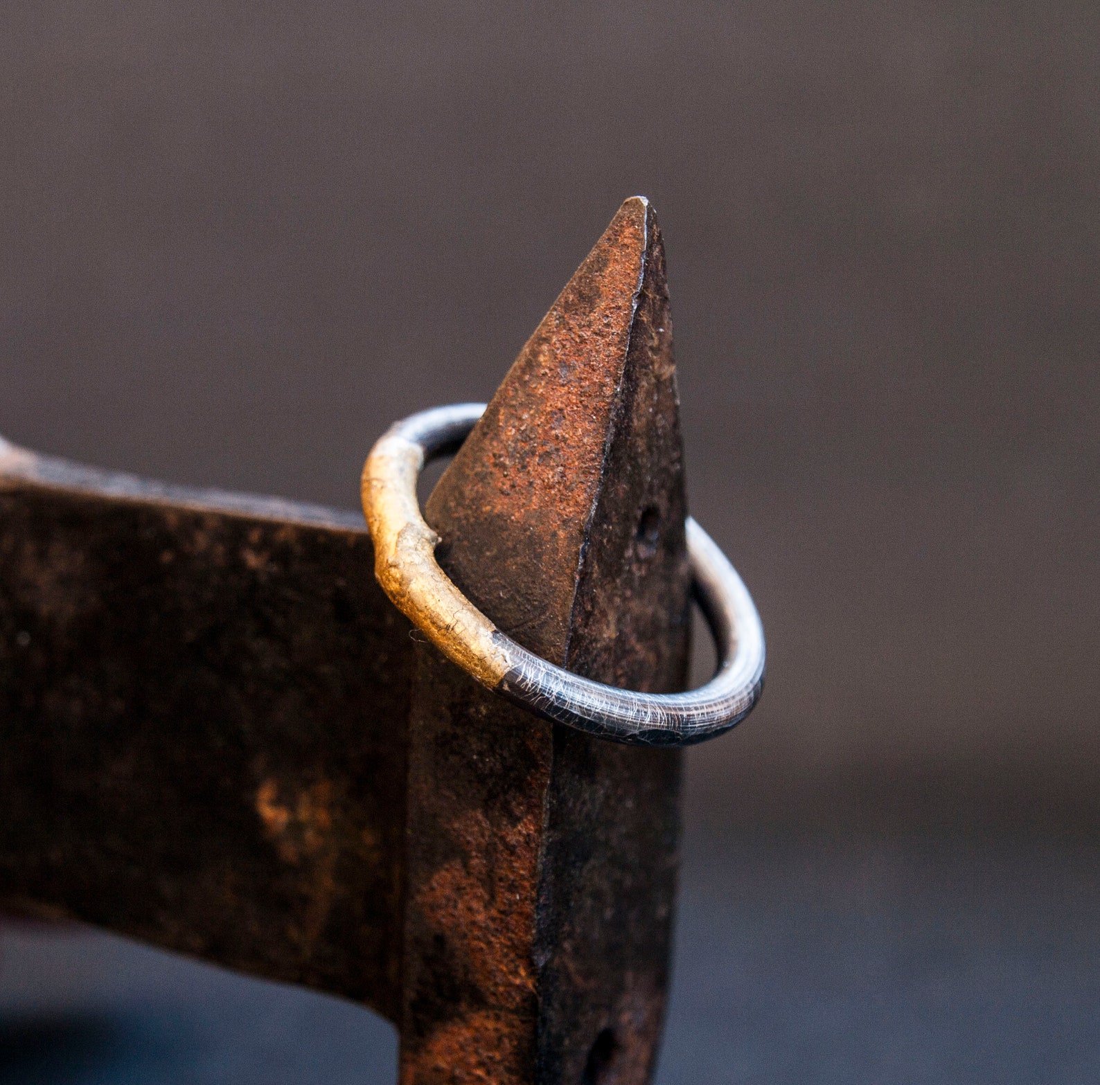 Silver Ring Unisex Silver Ring 24k Golden Organic Silver Ring - Etsy