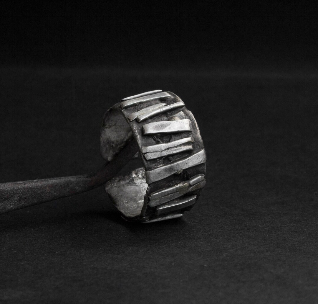Rustic Silver Ring Oxidized Silver Organic Silver Ring Handmade Silver ...
