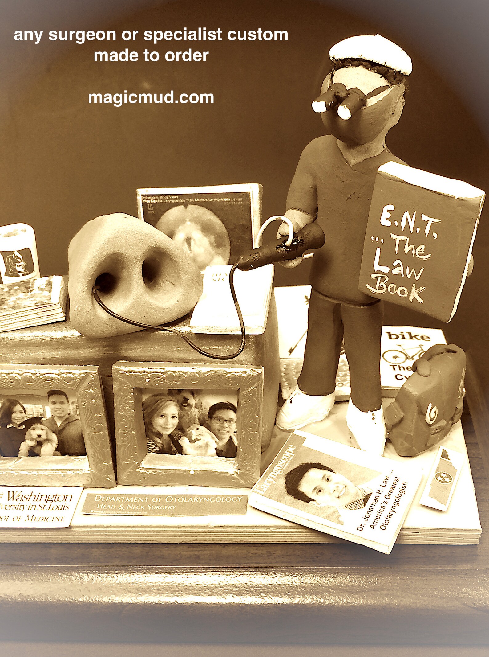 ENT Surgeon Figurine, Ear Nose Throat Doctors Gift, Personalized ...