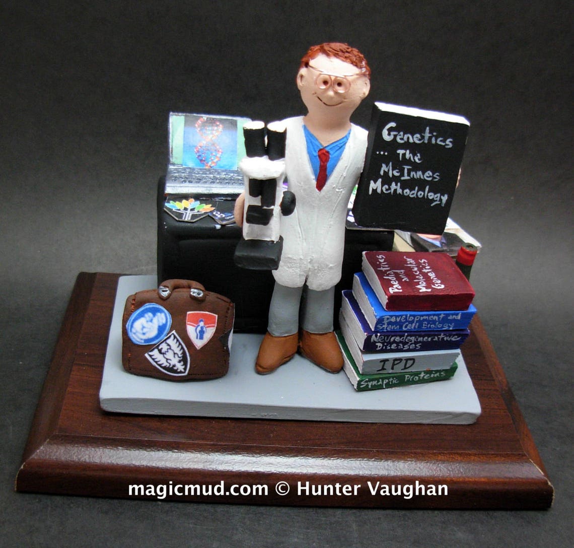 Geneticist's Custom Made Figurine, Personalized Genetic Doctor's Gift ...