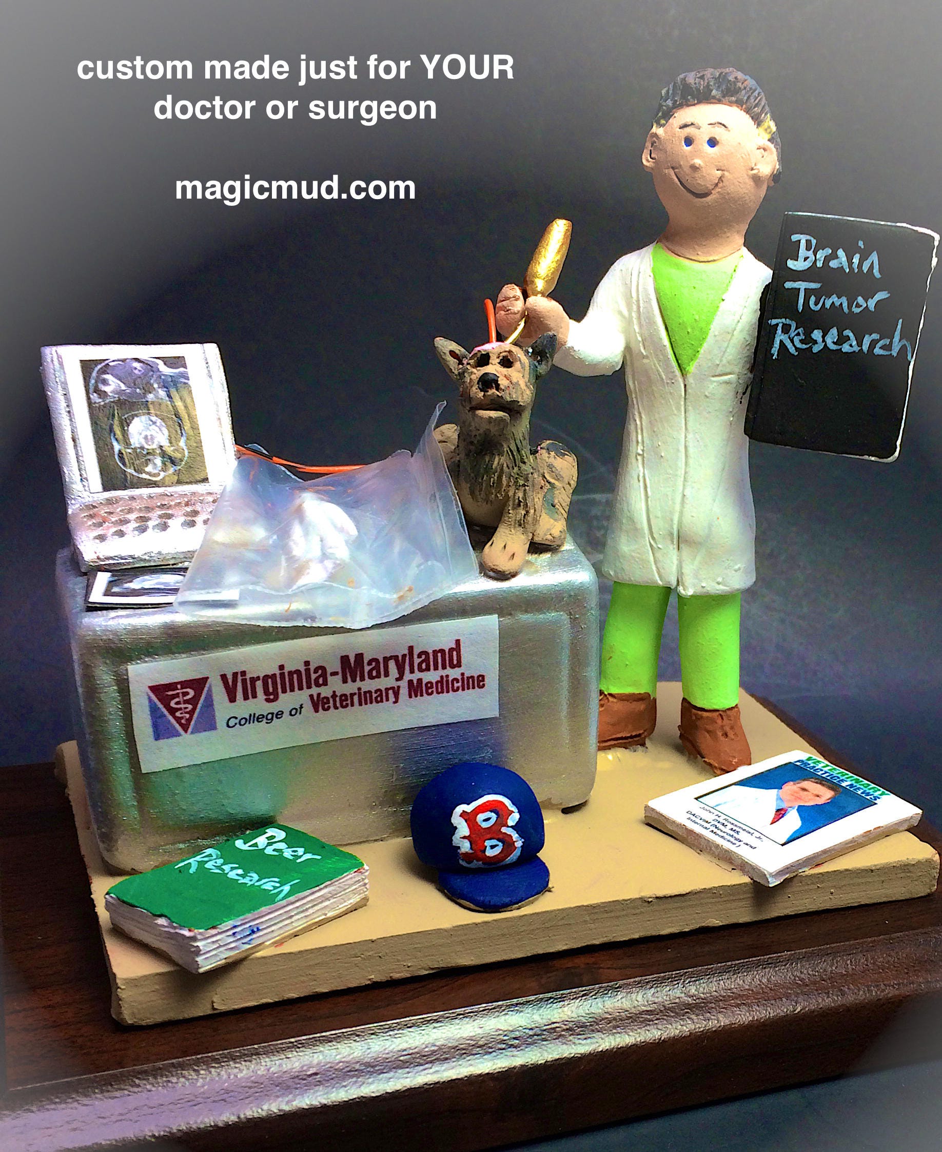 Female Veterinarian Figurine, Veterinary Graduation Gift, Personalized ...