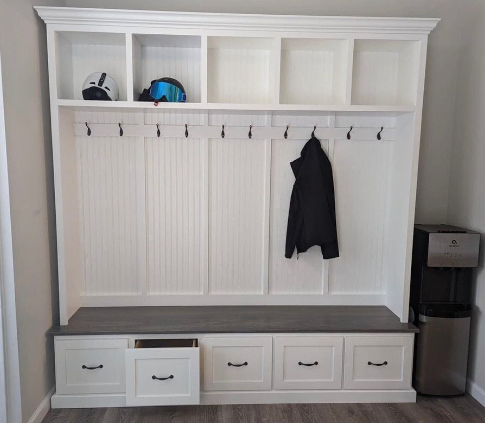 5-section Mudroom Locker Bench With Storage - Etsy