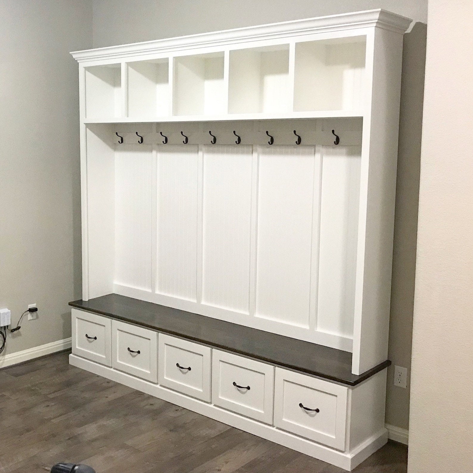 5-section Mudroom Locker Bench With Storage - Etsy