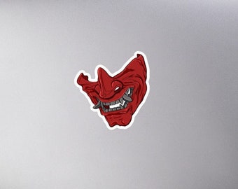 Oni Mask Car Sticker - Etsy