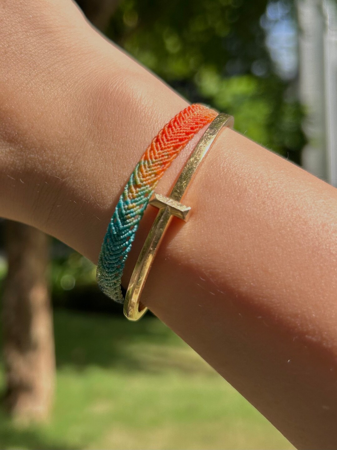 Waterproof Waxed Thread Bracelet Mermaid Tail Design Lucky Bracelet or ...