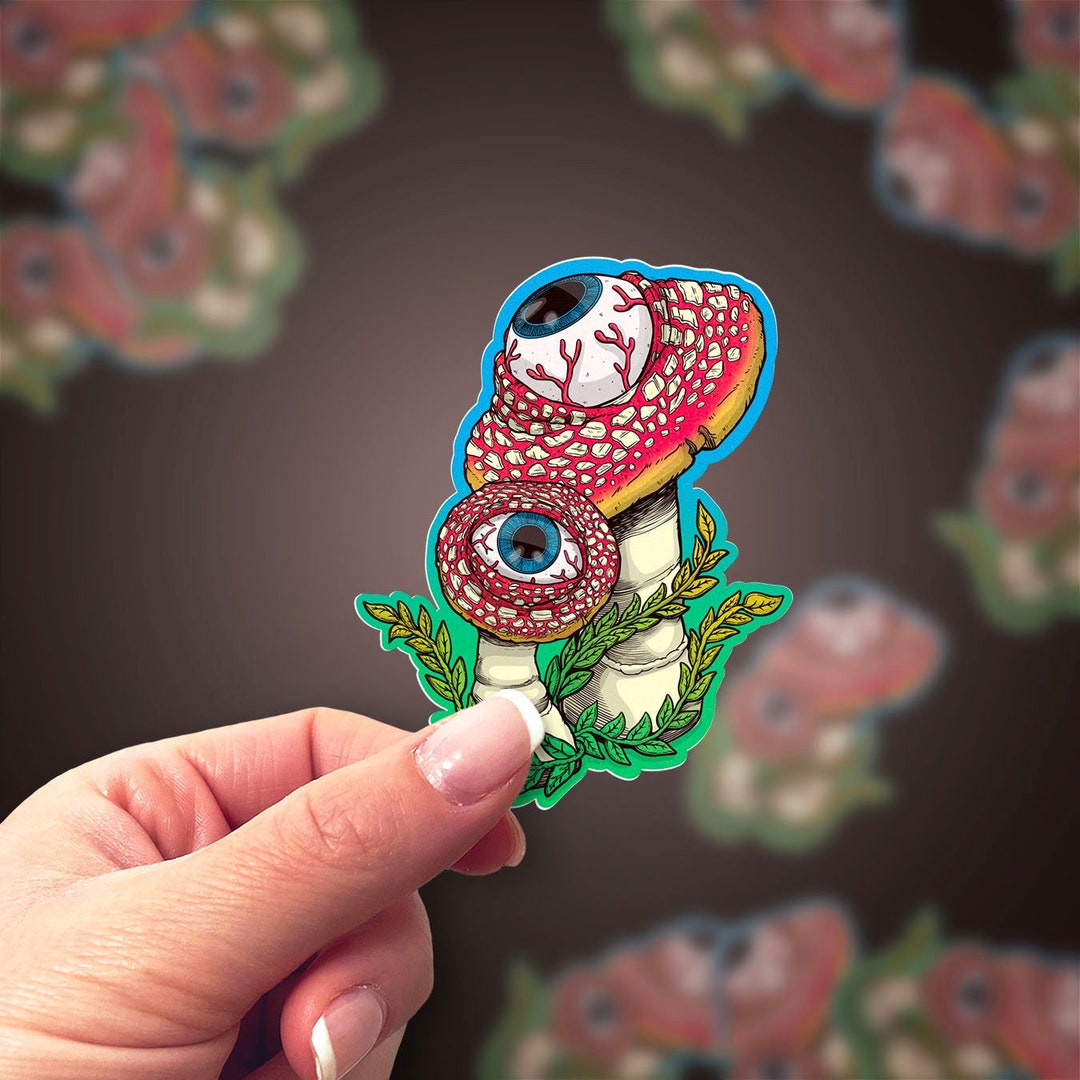 Stoner Mushroom Stickerpsychedelic Third Eye, Dab Mushroom, Stoner ...