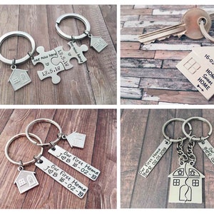 Sweet Home Keyring Housewarming Gift - New House Couple First Home Gift ...
