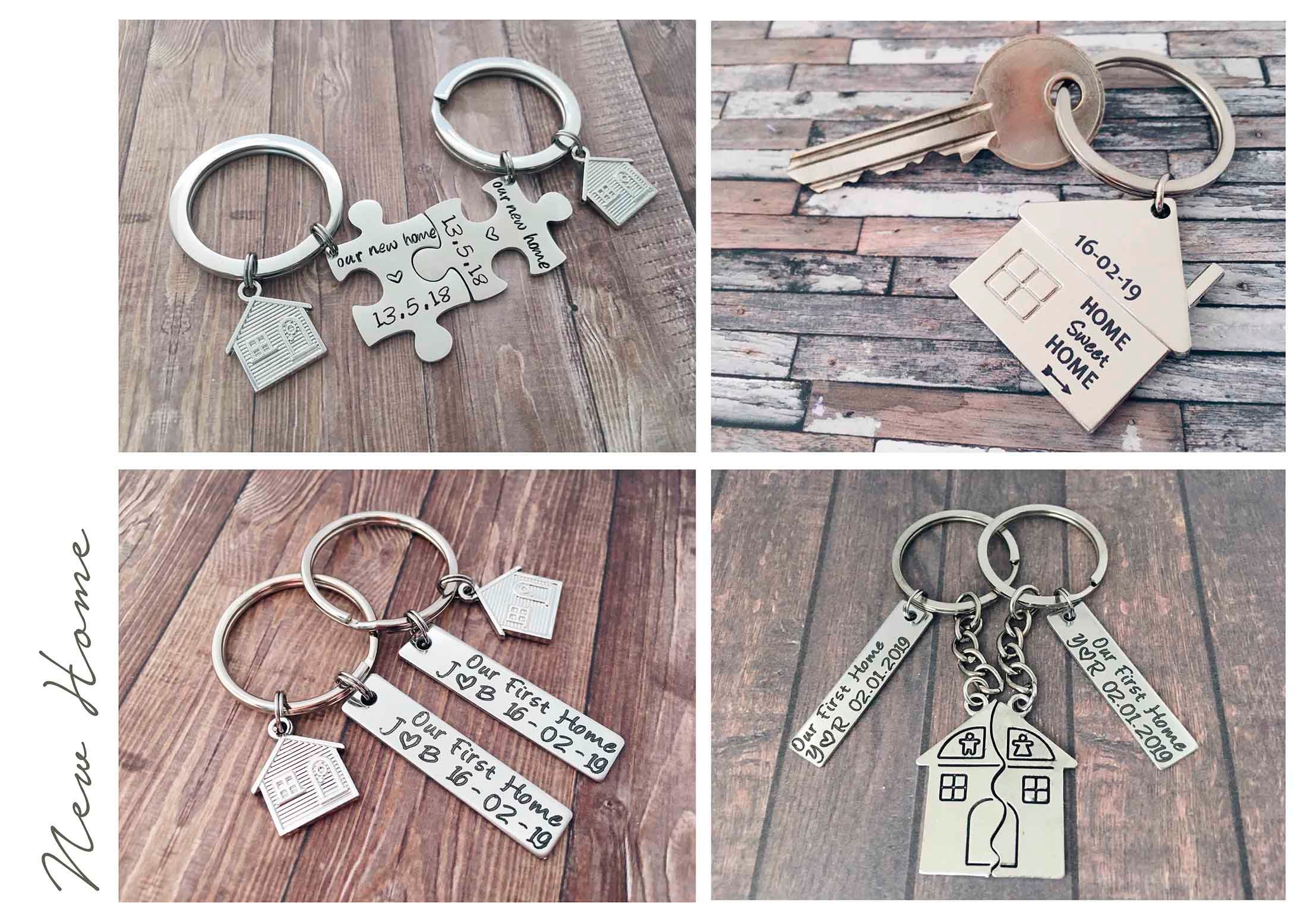 Sweet Home Keyring Housewarming Gift New House Couple First | Etsy