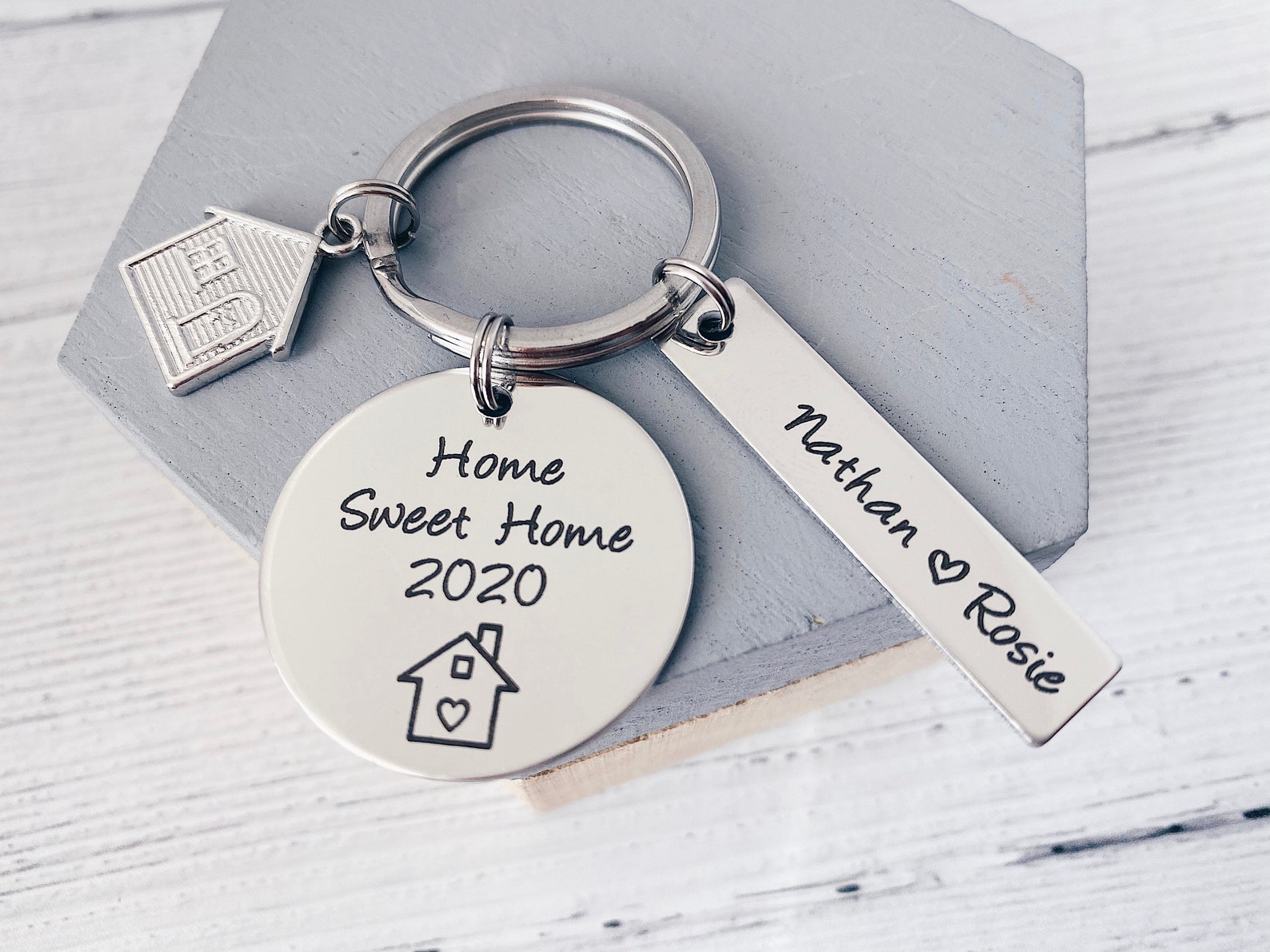Sweet Home Keyring Housewarming Gift New House Couple First | Etsy