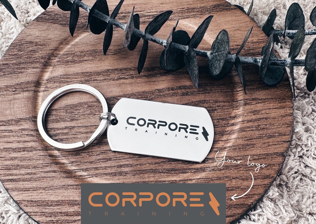 Logo Business Custom Keyring High Quality - Personalised With Any Name ...