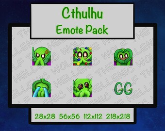 Monsters Emote Cthulhu 3 Pck Pack One TWITCH & DISCORD P2U - Etsy