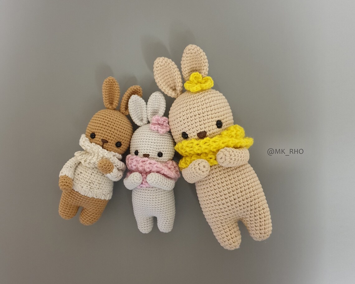 Crochet Pattern Amigurumi Crochet Mini Bunny - Etsy