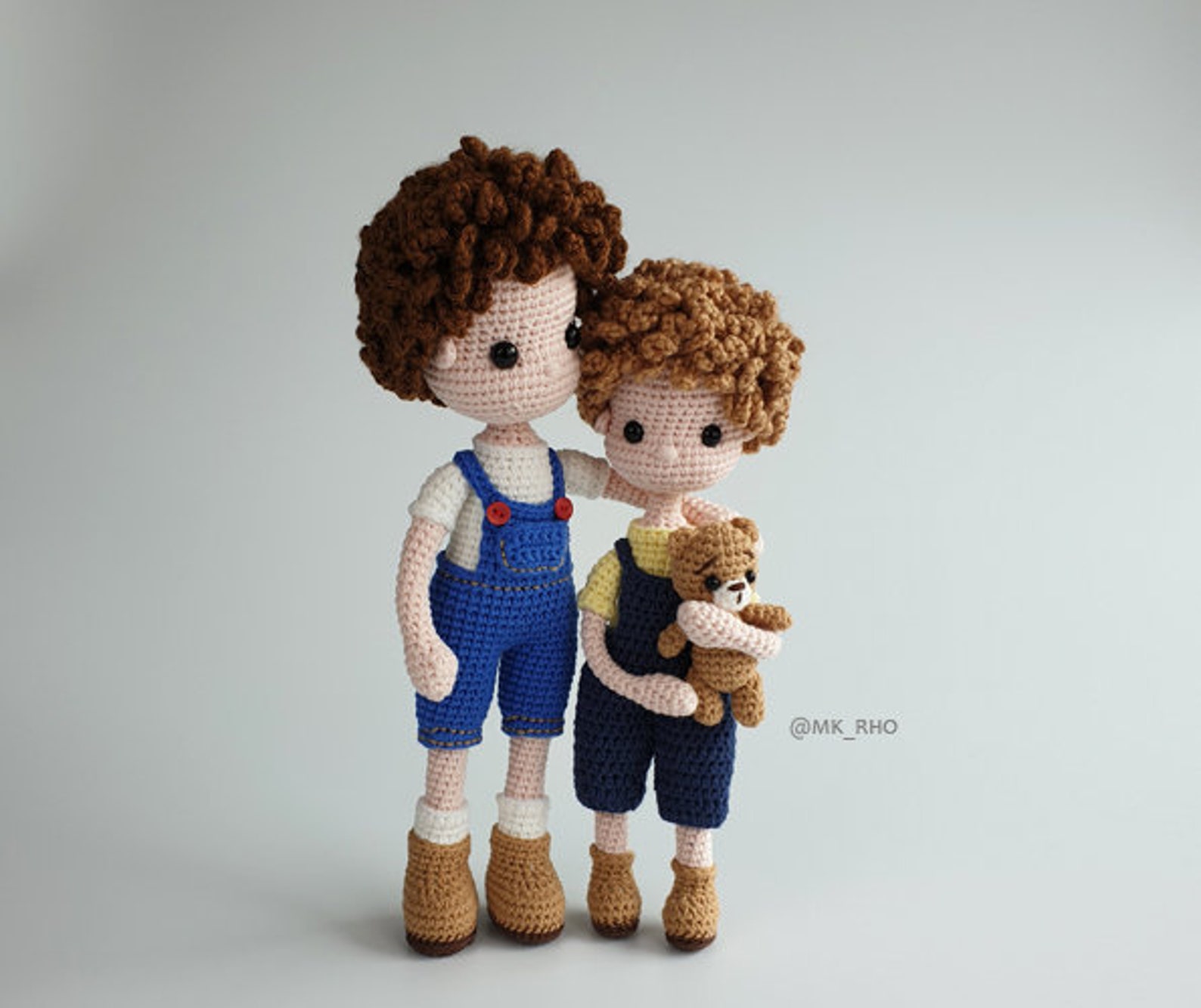 Crochet Doll Pattern, Amigurumi Boys and Teddy - Etsy