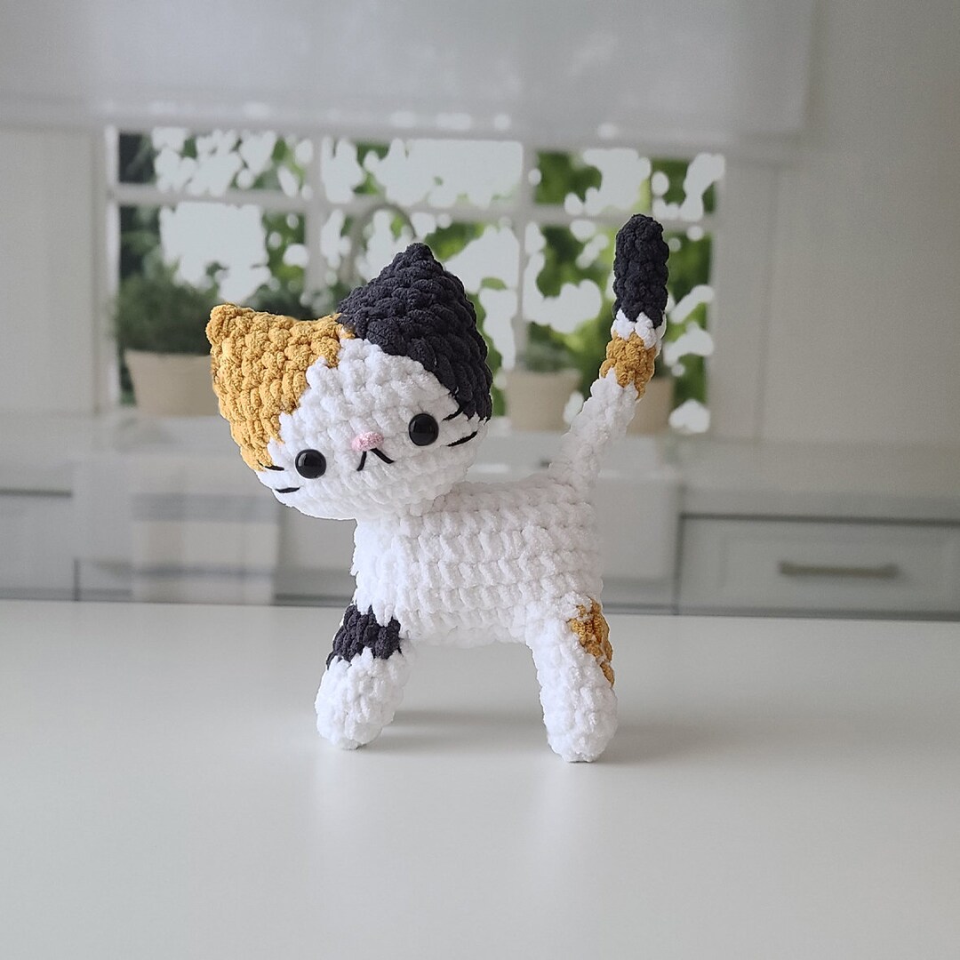 Crochet Cat Pattern, Nosew Cat, No Sew Kittern, Baby Cat Shushu-musty ...