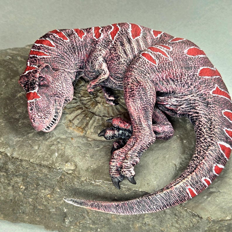 Sleeping T-rex - PRIME FORM - Jurassic Park, Hand Painted Dinosaur ...